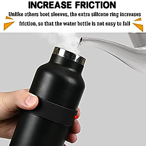 Miracredo 2 PCS Silicone Water Bottle Boot, Protective Silicone Sleeve, Anti-Slip Bottom Cover with Silicone Ring, BPA Free, Compatible with Simple Modern, Iron Flask, Thermoflask, Hydro Flask