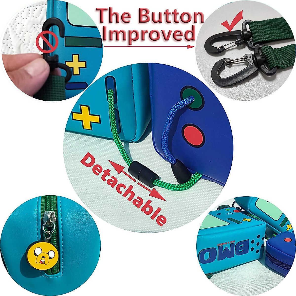 BMO Merch CrossBody Backpack Finn Jake BeeMore Messenger bag