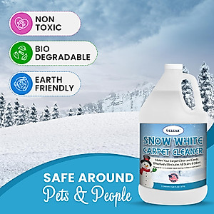 SNOW WHITE Carpet Cleaner Rug Extracting Shampoo, MADE IN USA, Carpet Cleaner Solution and Machine Use, Removes Even The Toughest Stains and odors, Rug Car Upholstery and Carpets, 1 Gallon