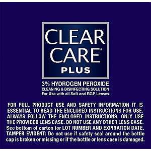 Clear Care Plus Cleaning and Disinfecting Solution with Lens Case, Clear, 12 Fl Oz