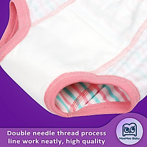 MooMoo Baby Cotton Training Pants Strong Absorbent Toddler Potty Training Underwear for Baby Girl 4T