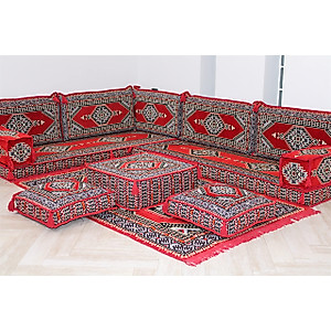 Arabic Corner Sofa Set, Arabic Floor Seating, Arabic Floor Sofa, Arabic Majlis, Arabic Couches, Floor Seating Sofa MA 99 (With premium foam)