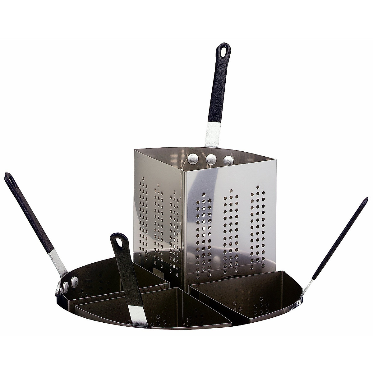 Crestware Stainless Steel 20-Quart Four Compartment Pasta Cooker Insert, Silver