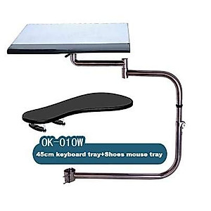 Ergonomic Keyboard Laptop Mouse Stand Mount for Workstation Video Gaming,Installed to Chair or Any Round Bar with Maximum 1.96 inch Diagonal Thickness