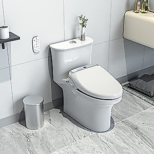 LEIVI Smart Bidet Toilet Seat with Wireless Remote and Side Panel, Multiple Spray Modes, Adjustable Heated Seat, Warm Water and Air Dryer, Auto LED Nightlight, Elongated