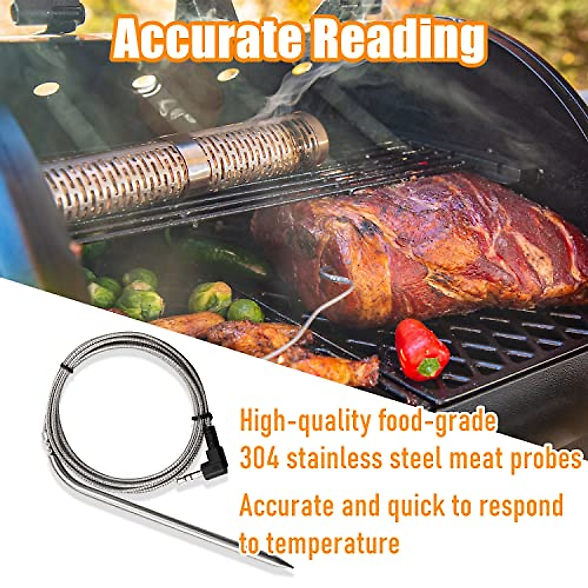 Digital Thermostat Controller Kit Replacement Parts Compatible with Camp Chef Wood Pellet Grills Smoker PG24STX/PG24XT/PG24S/PG24WWS, Include Meat Probe, Temperure Sensor Probe, and Igniter Hot Rod
