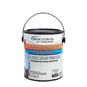 Dicor RP-CRC-1 EPDM Rubber Roof Acrylic Coating Part 2 - White, 1 Gallon