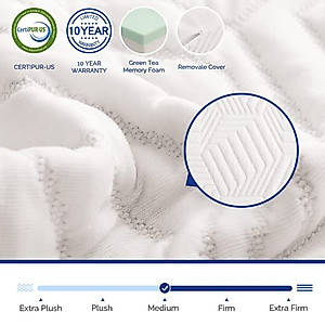 Twin Mattress, 8 inch Gel Memory Foam Mattress, Green Tea Cooling Gel Infused, Medium Firm Feel with Motion Isolating for Pressure Relief, Distributes Weight Evenly (Twin)