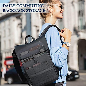 APSOONSELL Large Backpack Organizer Insert Felt Bag Organizer with Zipper Backpack Shaper Foldable Tote Organizer for Rucksack Shoulder Bag, Gray, XL