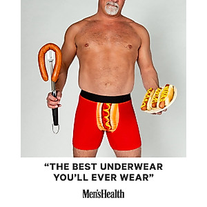 Shinesty Hammock Support Mens Underwear | Boxer Briefs Men with Fly | US XL Hot Dog