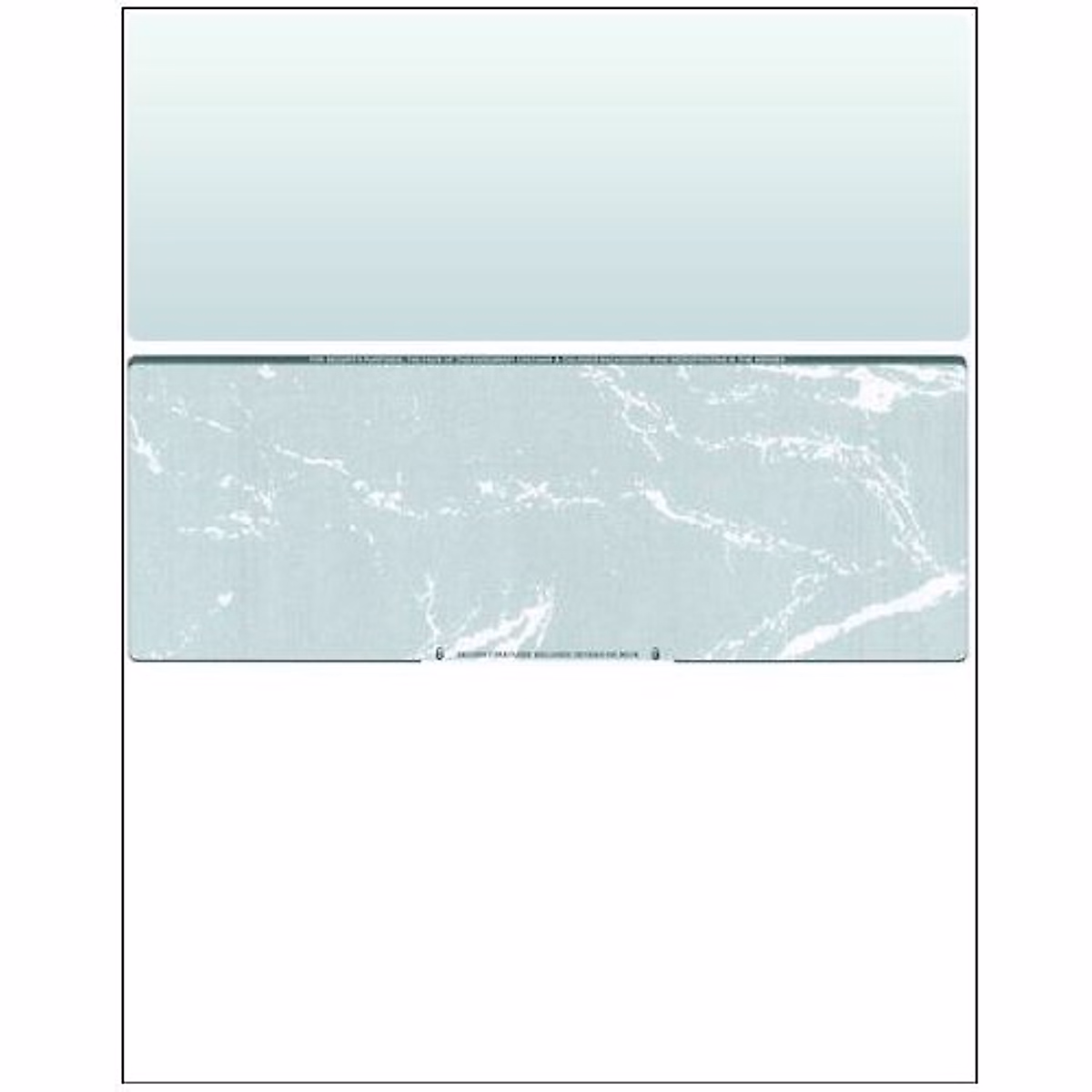 Business Voucher Check Stock - Computer Laser Checks - 2500 Sheets, Check in Middle, Green Marble