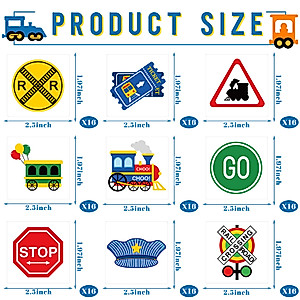 144 Pieces Train Temporary Tattoo Train Party Toddler Tattoos Train Theme Boys Tattoos Railway Tattoo Decoration Kid Tattoos for Boys Fake Tattoo Sticker Birthday Party Supplies for kids
