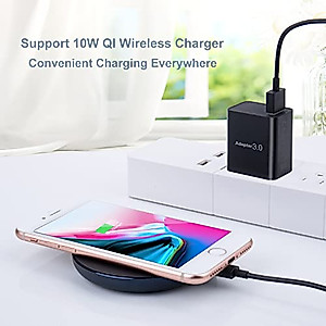 OKRAY 3-Pack 18W 3.0 Adapter Fast Charge 3.0 USB Wall Charger Power Adapter Quick Charging Blocks Compatible with iPhone 13/12/11/XR/XS/iPad, Samsung Galaxy S20/10/S9/S8 Note 20/10/9, Wireless Charger