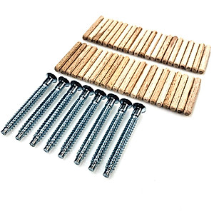 ReplacementScrews Hardware Kit Compatible with IKEA KALLAX 2 x 4 Shelf Unit 103.601.34 - All Screws (104321) and Dowels (101339)