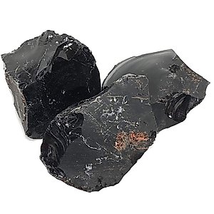 Premium Whole Black Obsidian (20lbs) Flint Knapping Stone
