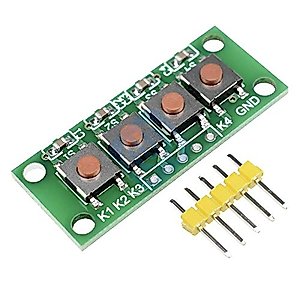 5Pin 1x4 4 Keys Button Keypad Keyboard Breadboard Module for Arduino DIY KIT Universal for Curriculum Graduation and Experiment