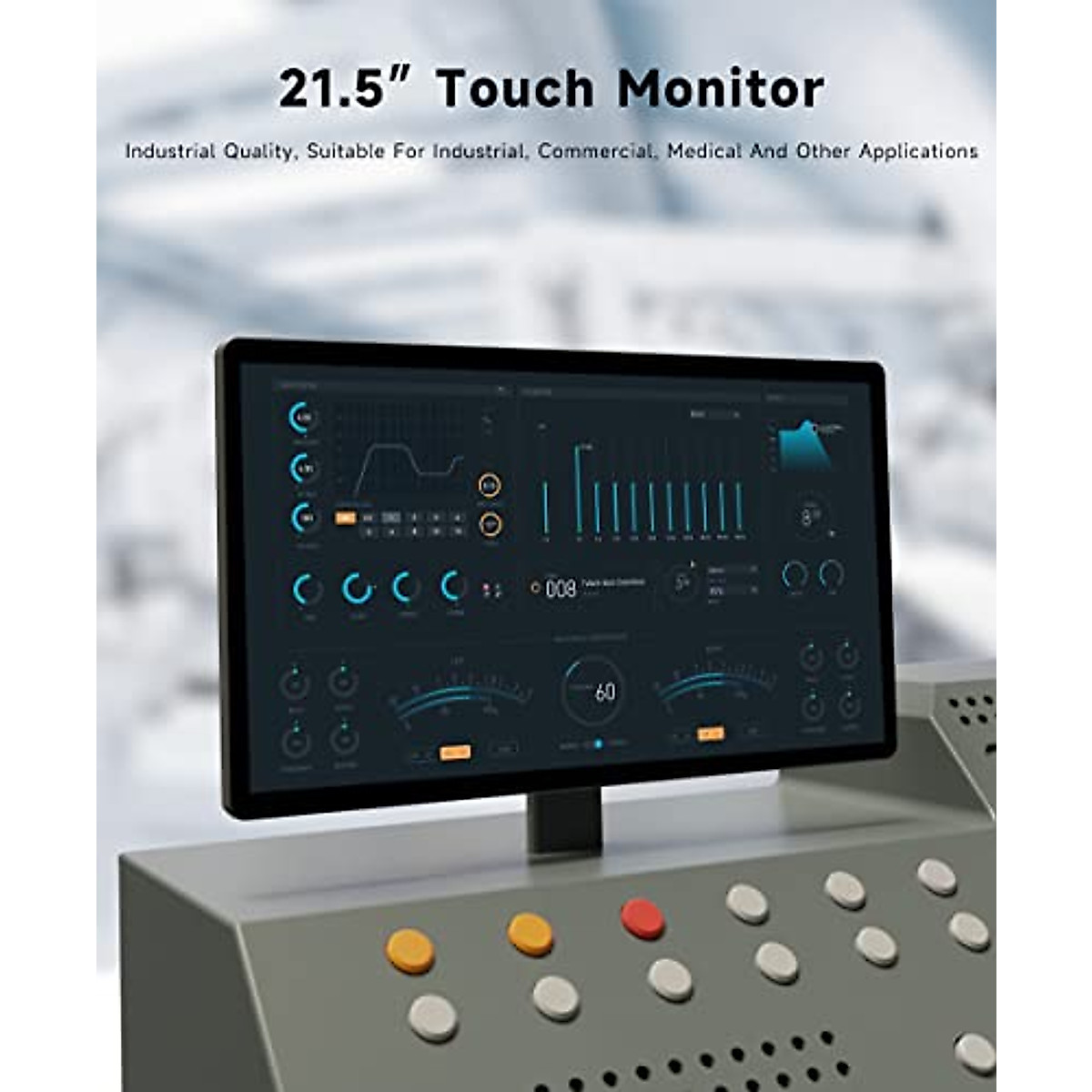 waveshare 21.5inch Capacitive Touch Monitor, 1080×1920 Full HD, Compatible with Raspberry Pi/Jetson Nano/PC-Monitor+ PI4B-2GB