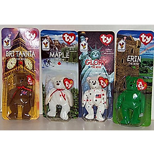 4 McDonald Charity Ty Beanie Baby Bears NIP Maple, Glory, Erin, Britannia .HN#GG_634T6344 G134548TY84286