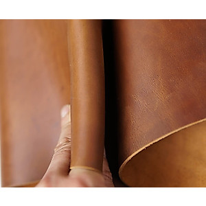 Jeereal Tooling Leather Sheets 2.0mm (5-5.5oz) Thick Full Grain Cowhide Leather Square for Crafts Crafting Leather