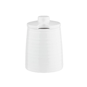 Tablecraft Pulito Collection 5.5 oz Sugar Jar with Lid, Melamine, Textured Finish, 4.5"