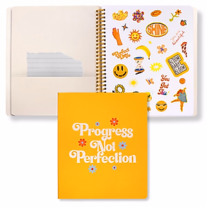 ban.do Undated Weekly Planner, To Do List Notebook with Stickers, Guided Wellness Journal, Daily Organizer for School or Office, Progress Not Perfection
