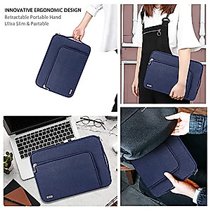 KCY Laptop Sleeve 11.6 Inch, Waterproof Slim Laptop Case Bag with Handle Compatible with Surface Pro 9 8 7/Laptop Go 2 3, MacBook Air 11/12, 11-12 Inch HP Acer Asus Lenovo Samsung Chromebook,Blue