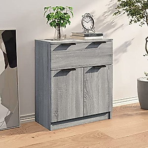 vidaXL Sideboard Gray Sonoma 23.6"x11.8"x27.6" Engineered Wood