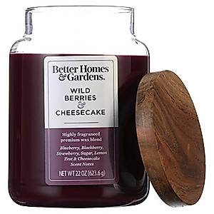 Better Homes Gardens 22oz Scented Candle, Wild Berry Cheesecake 2-Pack