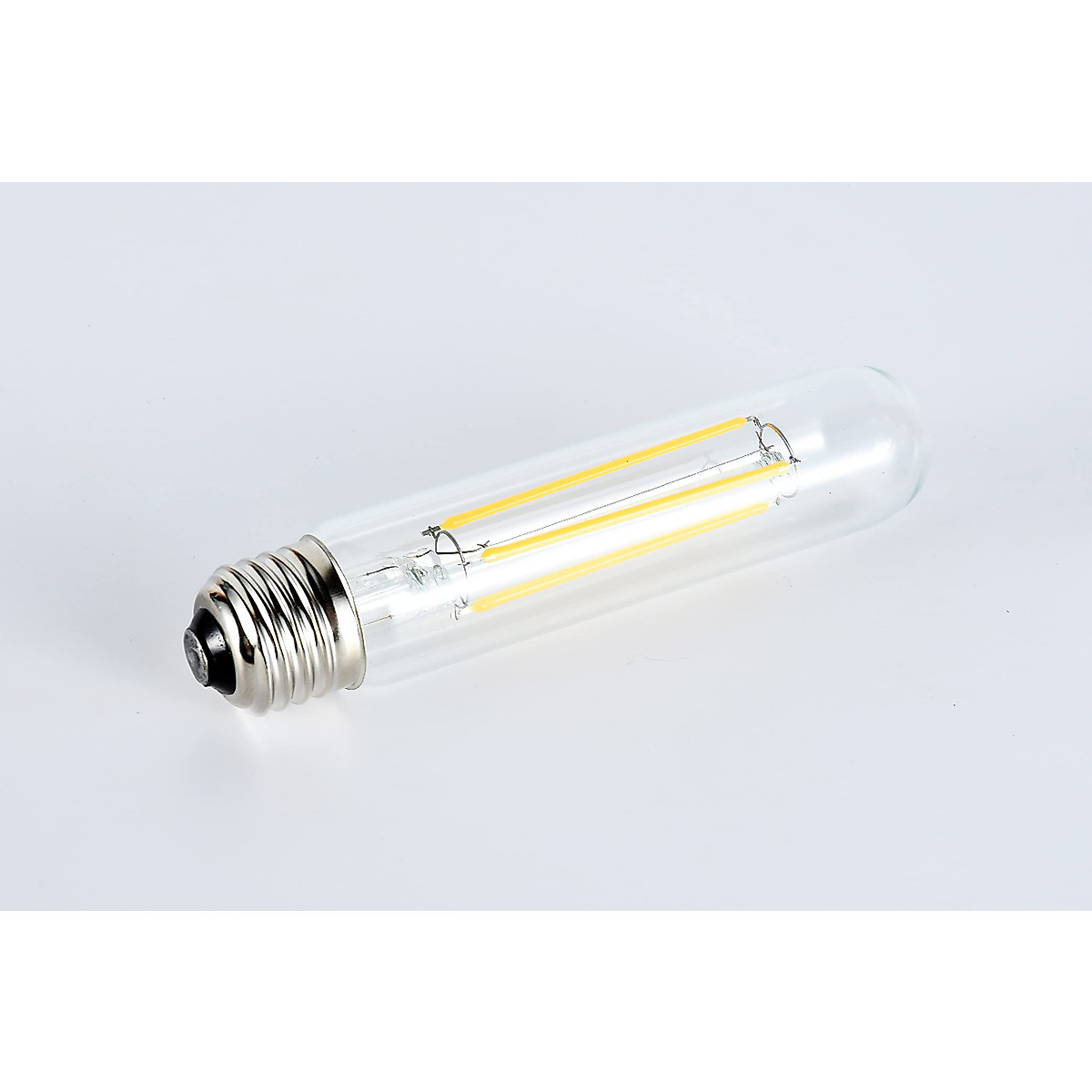 PIFUT T9 LED Bulb, E26 Dimmable LED Bulb, 110v 600Lumens 3000K 60W Equivalent, Clear Glass Tubular Light Bulb, Best Replacement for Incandescent Bulb, Candelabra LED Bulbs, 4 Pack (Warm White)