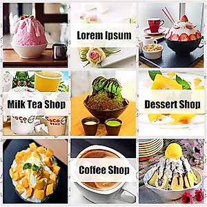 XURUIUS Commercial Ice Crusher, Smoothie Machine, Automatic Snow Cone Machine, Cone Ice Cream Machine, Adjustable Thickness 1000W, Machinery (120KG)