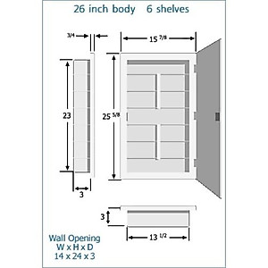 Spacecab Capella 16" x 26" Recessed Medicine Cabinet