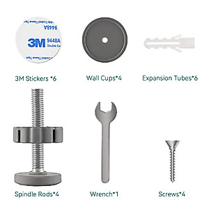 Babelio Pressure Gates Threaded Spindle Rods M10 (10 mm), Baby Gates Accessory Screw Bolts Kit Fit for All Pressure Mounted Walk Thru Gates
