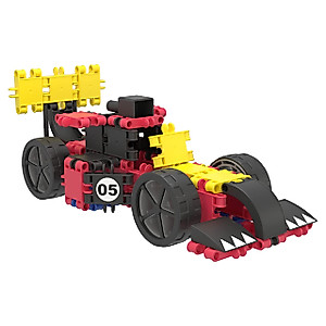 Clics Basic Set of 377 Pieces, Construction Toys for 3 Year Old Boys and Girls, rollerbox of Blocks to Learn Shapes and Colors, Educational STEM Toys. No BPA, PVC. Dishwasher Safe, Recycled Plastic.