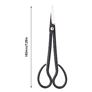 TOPINCN Bonsai Shear Clad Steel Wear-Resistant Bonsai Scissors Long Handle Scissors 185mm High Hardness Professional