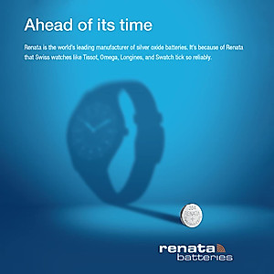 Renata 371 SR920SW Batteries - 1.55V Silver Oxide 371 Watch Battery (2 Count)