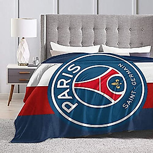 Paris Saint Germain Flannel Blanket Lightweight Cozy Bed Blankets Soft Throw Blanket Fit Couch Sofa Suitable for All Season 60"X50"