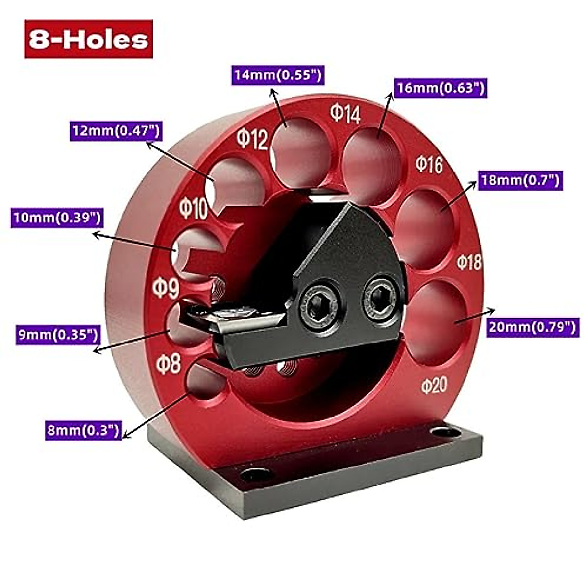 Dowel Maker Jig Kit, Metric 8mm to 20mm Adjustable, with Carbide Blade, Electric Drill Milling Dowel Round Rod Auxiliary Tool