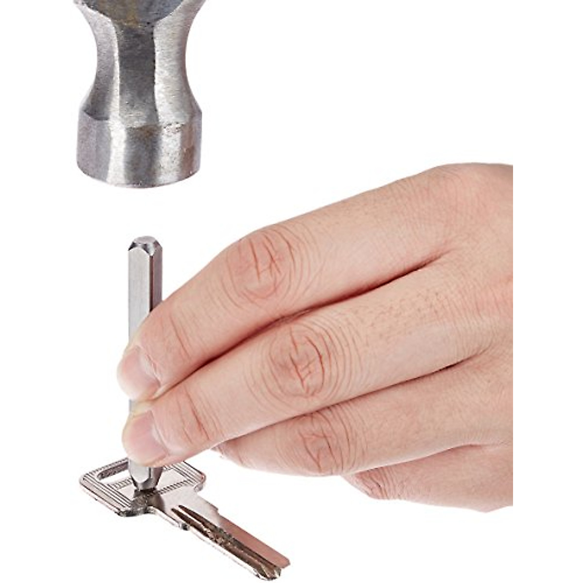 Amazon Basics Metal Alphabet and Number 36-pc Stamp Kit with Wood Case, 5/32 Inch