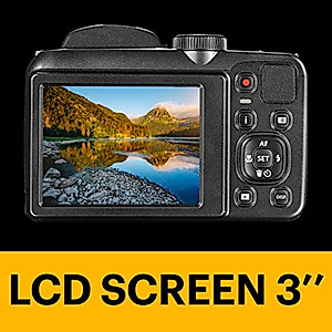 Kodak PIXPRO AZ252 Point & Shoot Digital Camera with 3” LCD, Black