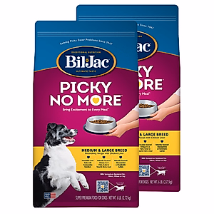 Bil-Jac Picky No More Medium & Large Breed Chicken Liver Recipe Dry Dog Food 6 Pounds (2-Pack)