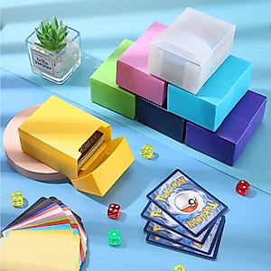 Leyndo TCG Deck Cards Boxes, Large Capacity with Dividers, Fits 80+ Cards Trading Card Games Storage Organizer Cases for Trading Card Games, Sports and Game Cards, Fit for Standard Cards (12)