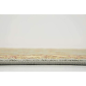 Unique Loom Voyage Collection Traditional Oriental Classic Intricate Design Area Rug (4' 0 x 6' 0 Rectangular, Light Blue/Gold)