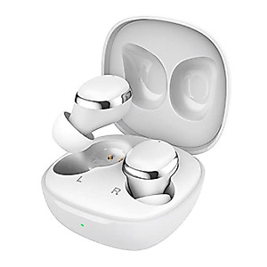 Awker A11 True Wireless Earbuds in Ear Bluetooth 5.3 Earphones Headphones, Touch Control with Charging Case, Built in Mic, Waterproof, TWS HiFi Stereo for Sport (White)