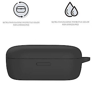 Compatible with Bose QuietComfort Earbuds Case, Youkei Silicone Case Cover Easy Carrying Protective Case Cover Compatible with Bose QuietComfort Noise Cancelling Earbuds (Black)