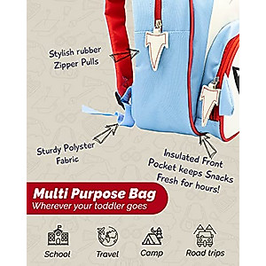 JOY2B Toddler Backpack for Boys and Girls - Shark Backpack for Girls and Boys - Kids Backpack for School Camp Travel - Preschool Backpack with Water Bottle Holder - Smart Shark