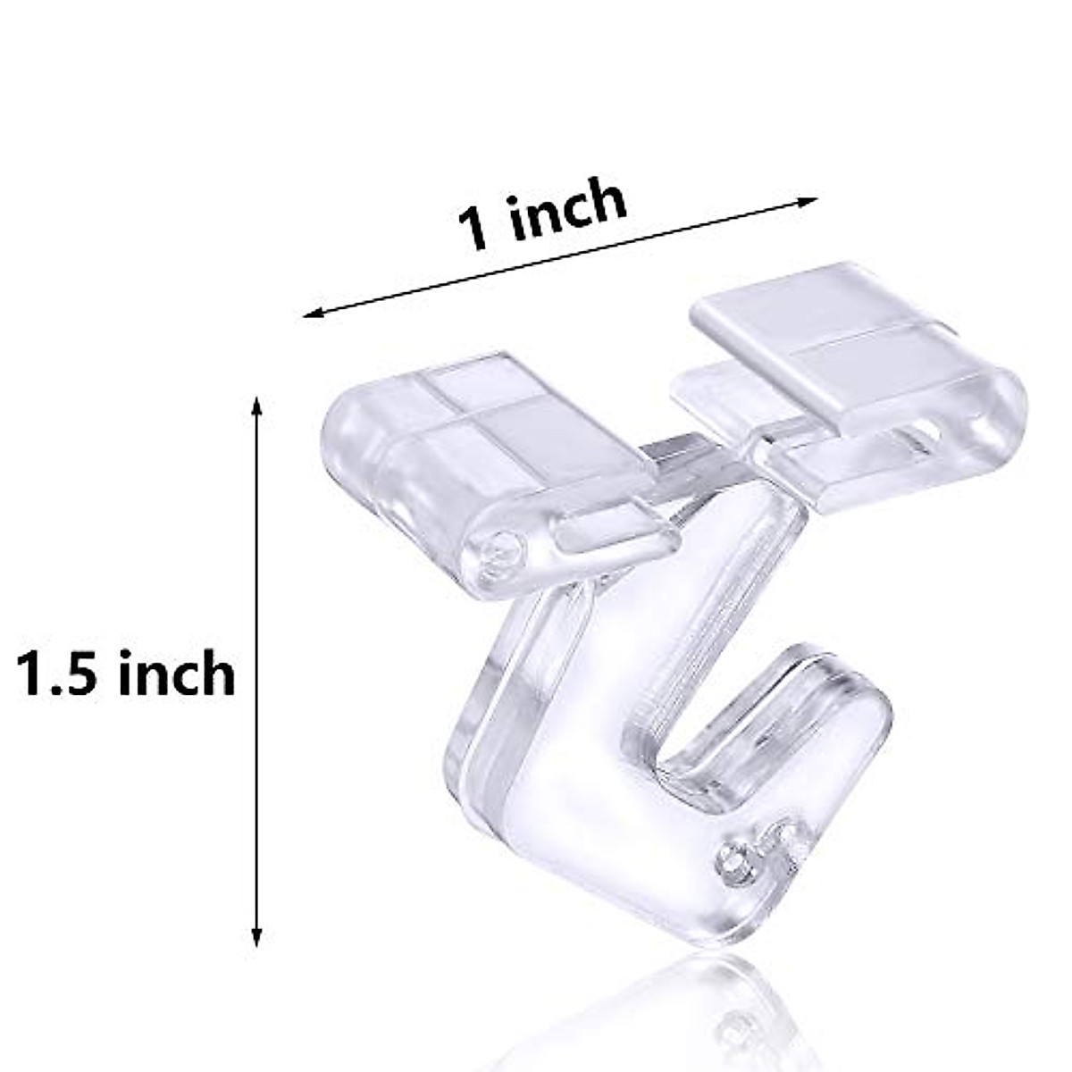 Clear Drop Ceiling Hooks Hanging Polycarbonate Ceiling Hanger Track Clip Suspended Ceiling Hooks for Hanging Plants Classroom Office Signs Decorations (25 Pieces)