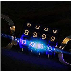 Bicycle Lock, with LED Night Light Lighting, Combination Lock, Mountain Bike Steel Cable Lock, 120cm / 12mm