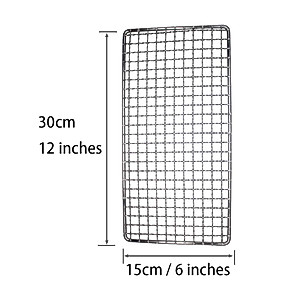ZipSeven Camping Bushcraft Backpacker Grill Welded Stainless Steel Campfire Cooking Grate High Strength Outdoor Mesh Gear for Camping, Hiking, and Backpacking Family 2-Pack