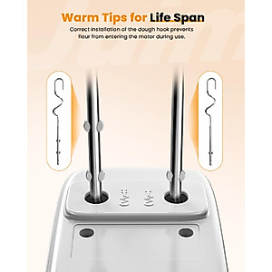 Juimma Hand Mixer Electric Handheld, 9-Speed 400W Kitchen Food Mixer with Digital Display and Touch Button, 5 Min Timer, Storage Case, 6 Stainless Steel Accessories, for Eggs Cream Cake Dough, Mint