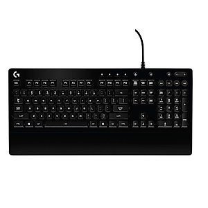 Logitech G213 Wired Gaming Keyboard with Dedicated Media Controls, 16.8 Million Lighting Colors Backlit Keys, Spill-Resistant and Durable Design, Black